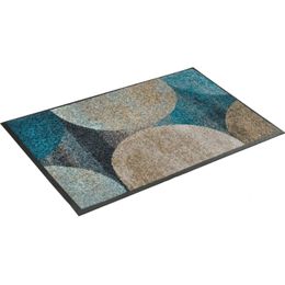 Fußmatte Galaxia, wash+dry by Kleen-Tex, rechteckig, Höhe: 7 mm, Schmutzfangmatte, rutschhemmend, waschbar, blau