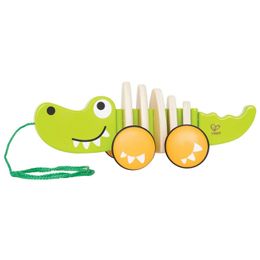 HAPE Nachziehtier Croc, Fördert Feinmotorik, Koordination und Vorstellungskraft, gelb|grün|weiß