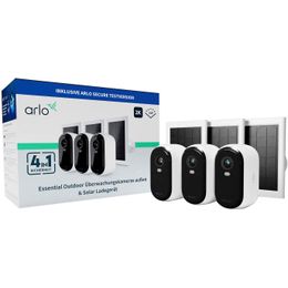 ARLO 2 2K Outdoor Camera 3pack W/3 Solar Panel Smart Home Kamera (Außenbereich), weiß