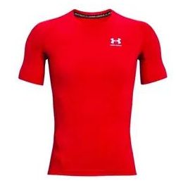 Herren T-Shirt Under Armour HG Armour Comp SS-RED XL - Rot - XL