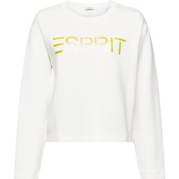 Esprit Sweatshirt, Logo-Print, für Damen, weiß, L
