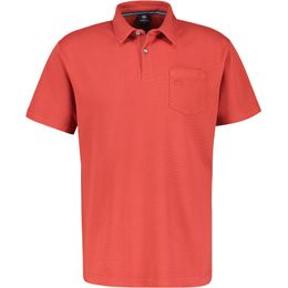Lerros Poloshirt, Baumwolle, Brusttasche, für Herren, rot, XL