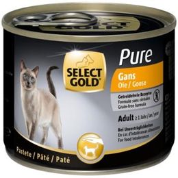 SELECT GOLD Pure Adult Paté Gans 6x200 g