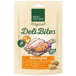 REAL NATURE Original Deli Bites 150g Hühnerfilet mit Süßkartoffeln, Leinsaat & Kokosöl