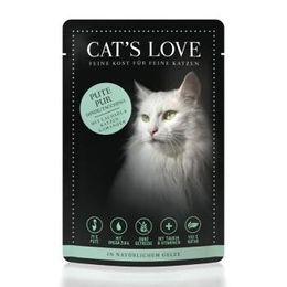 CAT'S LOVE Adult 12x85g Classic Pute pur mit Lachsöl & Katzengamander