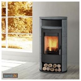 FIREPLACE Alicante Kaminofen Stahl Schwarz / Speckstein / A