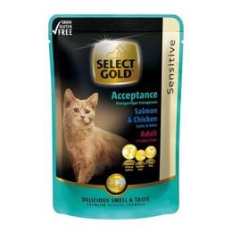SELECT GOLD Adult Acceptance Huhn mit Leber & Lachs 24x85 g