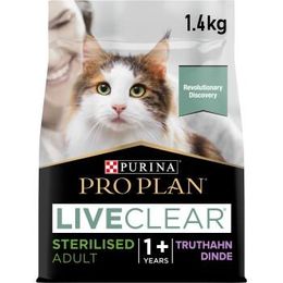Purina PRO PLAN Liveclear Sterilised Adult Truthahn 1,4 kg