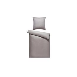 CS Schmal como Damast-Bettw&auml;sche &brvbar; grau &brvbar; Ma&szlig;e (cm): B: 155 &raquo; Sconto