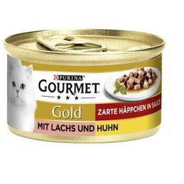GOURMET Gold Zarte Häppchen 12x85g Lachs & Huhn