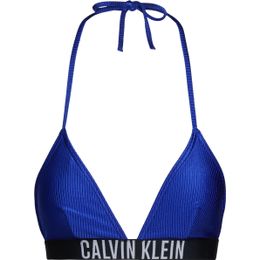 Calvin Klein Bikini-Oberteil "Intense Power Rip", Rippstruktur, Neckholder, für Damen, blau, S