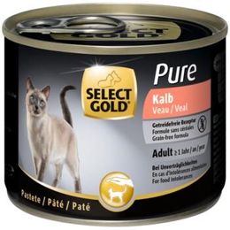 SELECT GOLD Pure Adult Paté Kalb 6x200 g