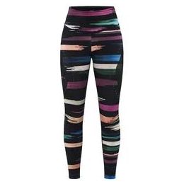 Damen Leggins Craft CTM Distance Multi Color XS - Schwarz - XS