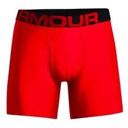 Herren Boxer Shorts Under Armour Tech 6in 2 Pack-RED S - Rot - S