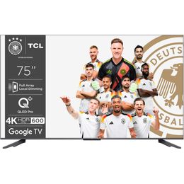 F (A bis G) TCL QLED-Fernseher "75T8BX1" Fernseher grau (titanium) LED Fernseher