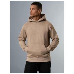 TRIGEMA Kapuzensweatshirt »Hoodie mit Print-Muster und Känguru-Tasche« sand L L Sweat-Qualität