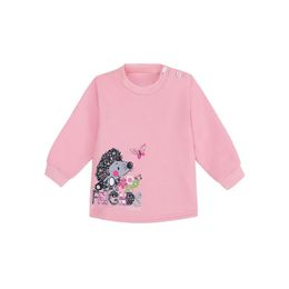 TRIGEMA Sweatshirt »Kinder Sweatshirt mit niedlichem Igel-Motiv« rosé 80 80 Leichte Sweat-Qualität