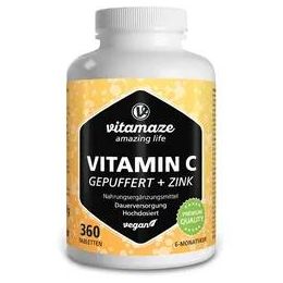 Vitamaze GmbH Vitamin C Gepuffert 1000 mg hochdosiert+Zink Tabl. 360 St