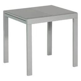 Gartentisch ausziehbar Semi Metall/Glas L: 80-120 cm