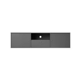 Hammel Furniture TV-Board Mistral Fernsehschrank, Medienmöbel, Hängend, Türen mit Akustikstoff, Schublade, Lowboard, B: 161,5 cm, grau