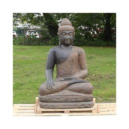 Oriental Galerie Dekofigur Buddha Figur sitzend Greenstone Antik hand on knee 100 cm (1 St)