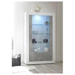 Regal Inosign "Urbino" Regale weiß (weiß hochglanz, beton) Türkommode Vitrinenschrank Höhe 191 cm