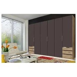 Kleiderschrank wimex "Level by fresh to go" Schränke Gr. B/H/T: 300 cm x 236 cm x 58 cm, 6 St., grau (plankeneichefarben, graphit) mit Schubladen