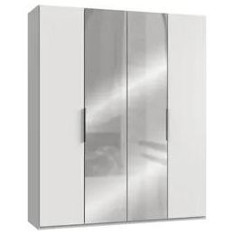 Kleiderschrank wimex "Level by fresh to go", weiß, B:200cm H:236cm T:58cm, Schränke, mit Spiegeltüren