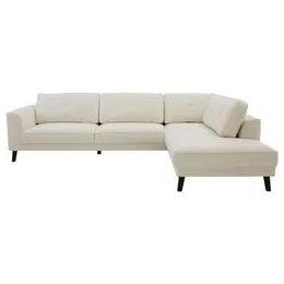 Guido Maria Kretschmer Home & Living Ecksofa GUIDO MARIA KRETSCHMER HOME & LIVING "Bilge, L-Form" Sofas Gr. B/H/T: 297cm x 83cm x 203cm, Struktur, Ottomane rechts, ohne Funktion, beige (cream)