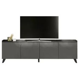 Lowboard Inosign "Tray, Breite 241, TV-Bank mit 4 Türen" Sideboards Gr. B/H/T: 241cm x 72cm x 42cm, grau (steingrau ardesia / bleigrau piombo) Top "Tablet", Push-to-open Funktion