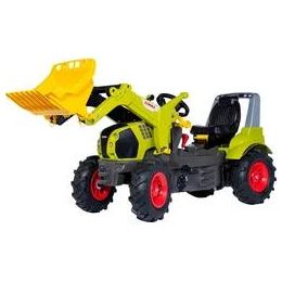 Trettraktor Rolly Toys "rollyPremium II Claas Arion 600" Tretfahrzeuge bunt (grün-anthrazit-gelb) Kinder inkl. rollyTrac Lader und Zweigangschaltung