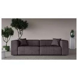 3-Sitzer Home Affaire "ERIZ Big Sofa, XXL, auch in Bouclé" Sofas Gr. B/H/T: 278 cm x 70 cm x 104 cm, Bouclé, grau (anthrazit) moderne Steppung, incl. 2 Zierkissen, BTH: 27810470 cm