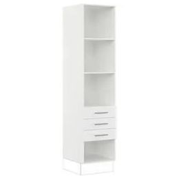 Seitenschrank IMPULS KÜCHEN ""Valencia", Breite/Höhe: 50/205,1 cm, mit Soft-Close" Schränke Gr. B/H/T: 50cm x 205,1cm x 57,6cm, weiß vormontiert, mit Schubkästen, verstellbaren Fachböden