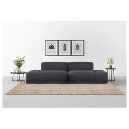 Big-Sofa Trendmanufaktur "Braga, toller Sitzkomfort, Designsofa" Sofas Gr. B/H/T: 300cm x 72cm x 107cm, Struktur fein JOIZ, grau (graphite) in moderner Optik, mit hochwertigem Kaltschaum