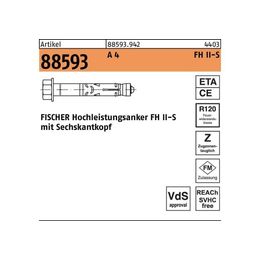 Fischer Befestigungsanker Hochleistungsanker R 88593 FH II 12/ 10 S A 4