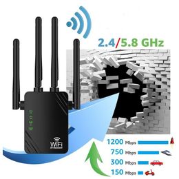 VSIUO WLAN Repeater WiFi Verstärker 1200Mbit/s 5GHz & 2.4GHz Dual-Band WLAN-Repeater
