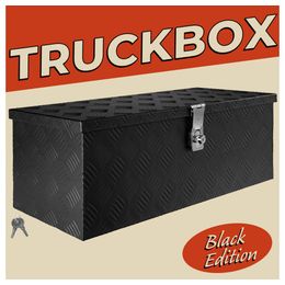 Trucky Anhänger-Deichselbox Deichselbox Werkzeugkasten Truckbox Alu Box Transportbox D050 Schwarz