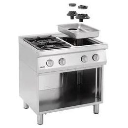 Gastro Bartscher Gasherd Serie 700 Classic mit offenem Unterbau, 4 Flammen - Standgerät