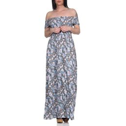 Maxikleid Sommerkleider für Damen luftig & leichte Strandkleider mit Blumendruck