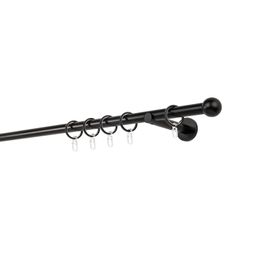 ONDECO 20mm,1-l&auml;ufig,Rohr,Wandtr&auml;ger 12cm,Endst&uuml;ck ball Farbe: Schwarz, Gr&ouml;&szlig;e: 380cm