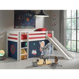 Vipack Furniture Spielbett Spaceman mit Rutsche, weiß