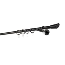 ONDECO 20mm,1-l&auml;ufig,Rohr,Wandtr&auml;ger 12cm,Endst&uuml;ck rag Farbe: Schwarz, Gr&ouml;&szlig;e: 380cm