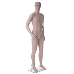 Schaufensterpuppe MCW-E37, m&auml;nnlich Mann Schaufensterfigur Puppe Mannequin Schneiderpuppe, lebensgro&szlig; beweglich 185cm