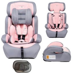 Blij´r Ivo pink/grey Autositz mit Wumbi Sonnenschutz