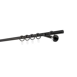 ONDECO 20mm,1-l&auml;ufig,Rohr,Wandtr&auml;ger 12cm,Endst&uuml;ck match Farbe: Schwarz, Gr&ouml;&szlig;e: 370cm