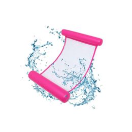 Randaco Schwimmreifen Wasserliege Aufblasbare Wasserhängematte Luftmatratzen Bett (Stuhl Matte für EIN Urlaub Wasser Party Schwimmbad Strand Rosa)