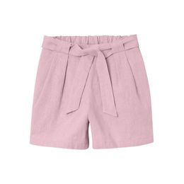name it Shorts Mädchen Gittermuster Shorts mit Kordelzug 7472 in Pink