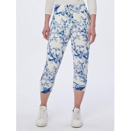 MONACO blue Jogg Pants mit Renaissancedruck und Strasssteinverzierung
