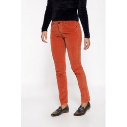 ATT Jeans Röhrenhose Belinda Velvet mit Samt-Optik