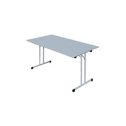 Steelboxx Klapptisch Besprechungstisch Schreibtisch 140 x 70 cm grau sehr robust (Komplett-Set